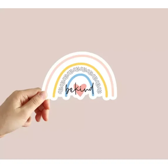 DOPASTICKER Be Kind Sticker Laptop Sticker Boho Rainbow Sticker Phone ...