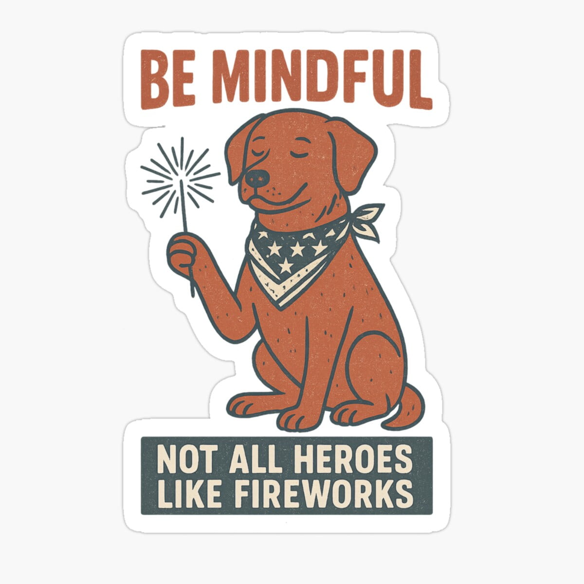 DOPASTICKER Be Mindful Sticker, Waterproof Decal For Pet Lovers Phone ...