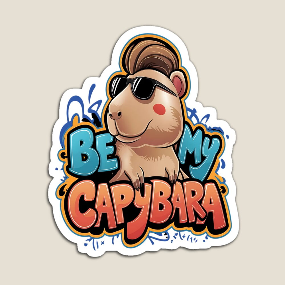 DOPASTICKER Be My Capybara - Groovy Capybara - Be Cappy - Sweet ...