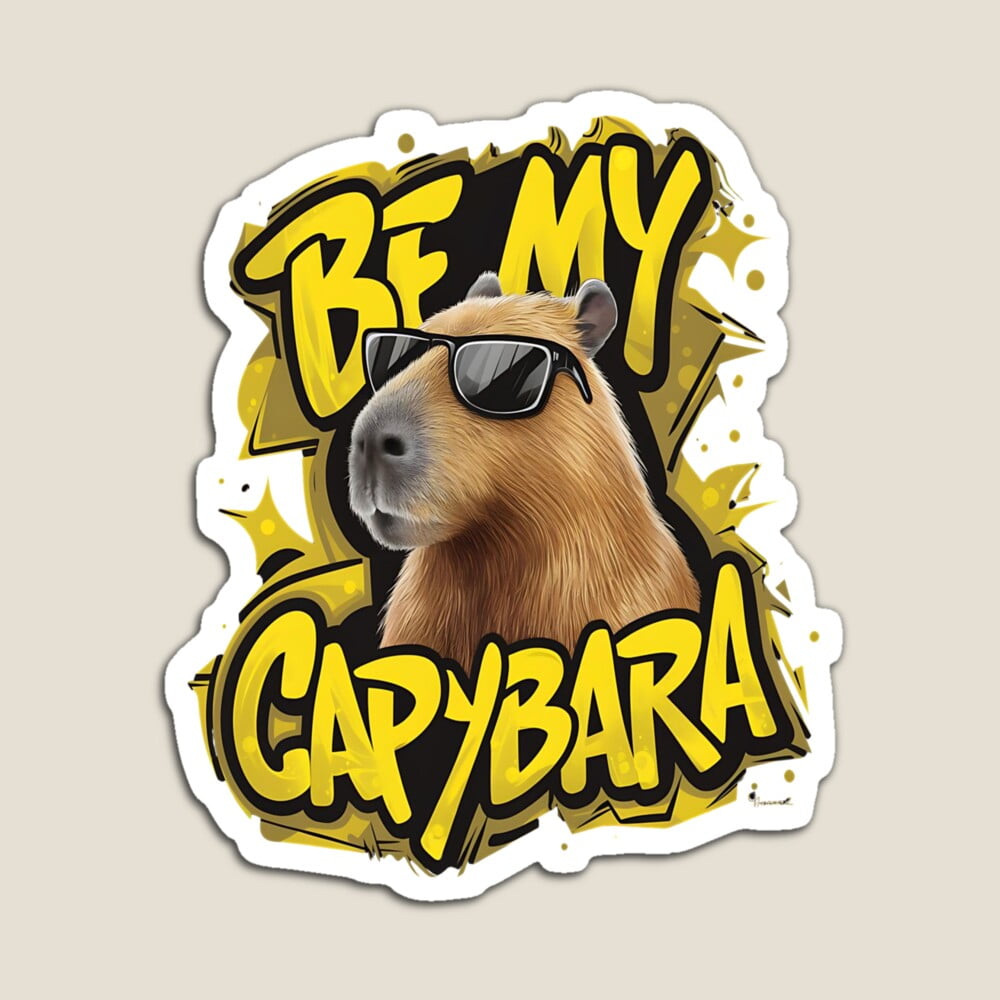 DOPASTICKER Be My Capybara - Groovy Capybara - Be Cappy - Sweet ...