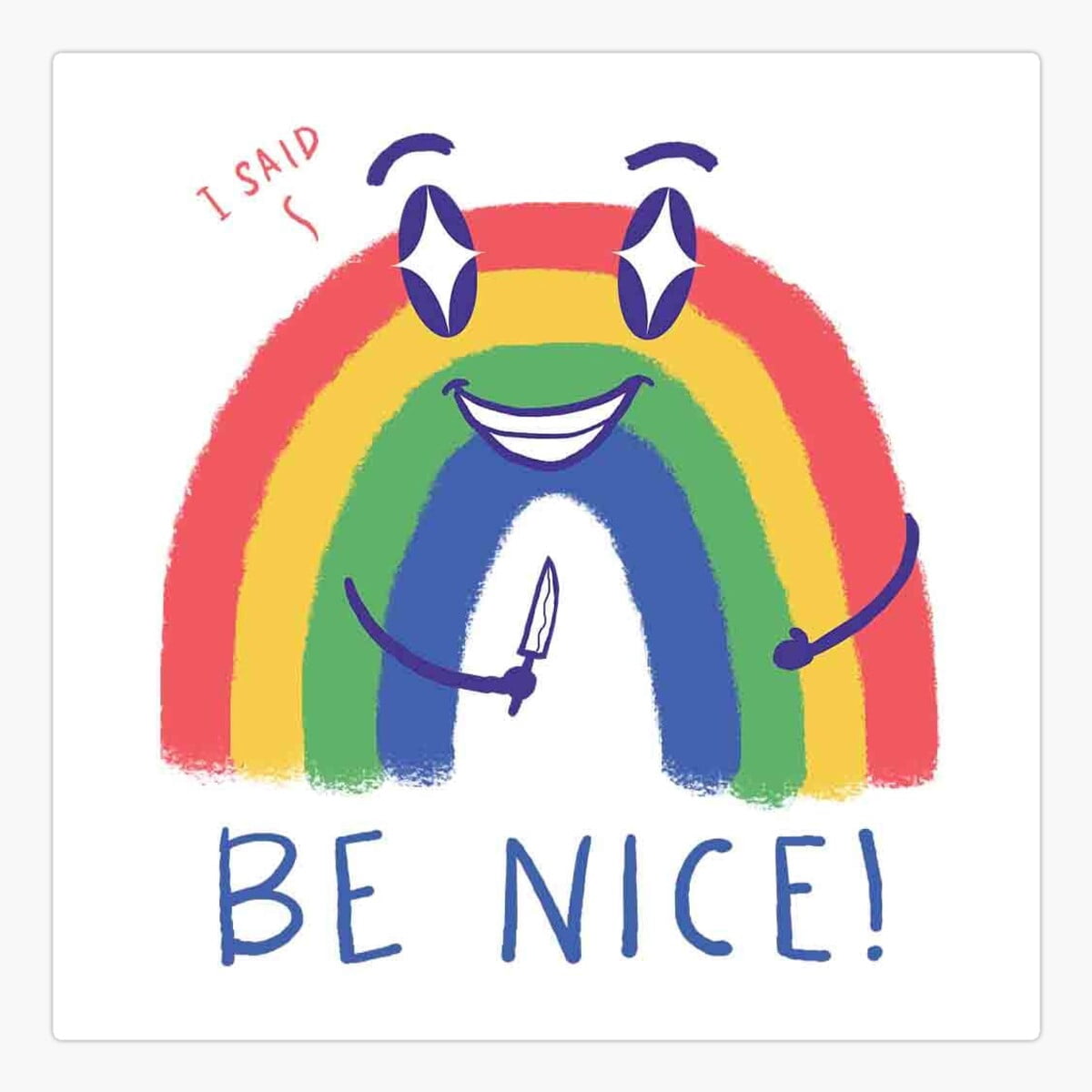 DOPASTICKER Be Nice 2.0 Sticker, Phone Sticker Car Stickers, Birthday ...