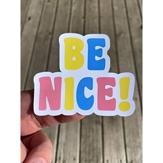DOPASTICKER Be Nice Sticker Phone Decal Water Bottle Stickers, Cars ...