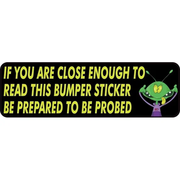 DOPASTICKER Be Prepared To Be Probed Tailgating Sticker Alien Car ...