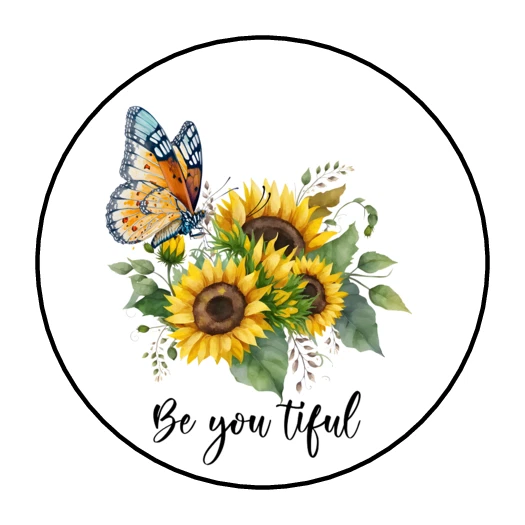 DOPASTICKER Be You Tiful Beautiful Sunflowers Stickers Phone Decal ...