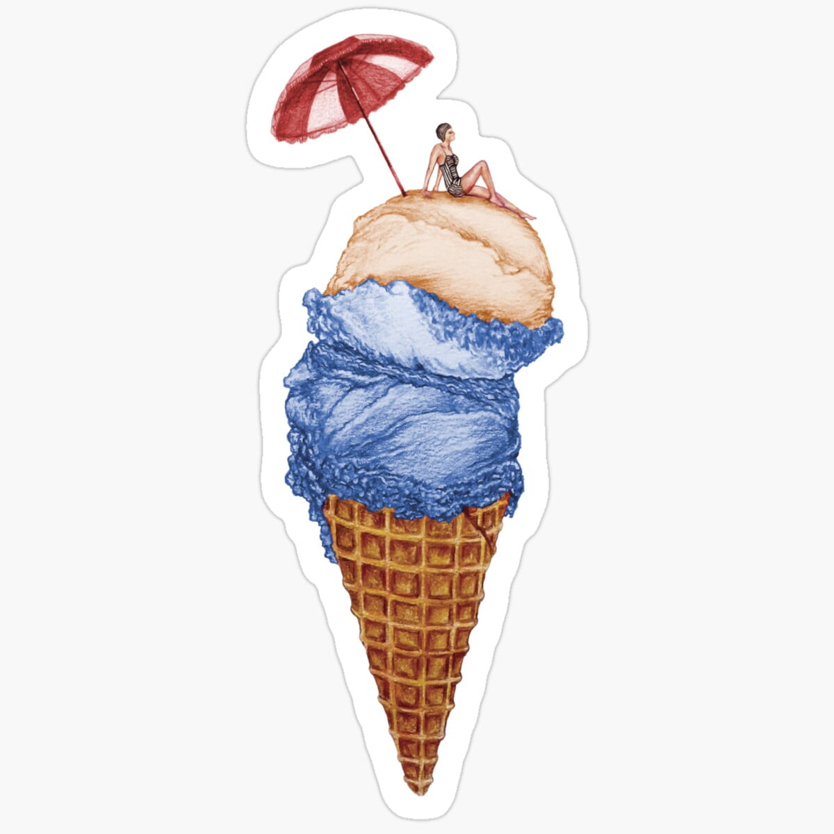 DOPASTICKER Beach Flavor Sticker Waterproof Sticker For Water Bottles ...