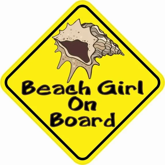 DOPASTICKER Beach Girl On Board Sticker Phone Sticker, Latop Sticker ...