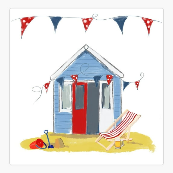 DOPASTICKER #Beach Hut Seaside Sticker, Phone Sticker Car Stickers ...