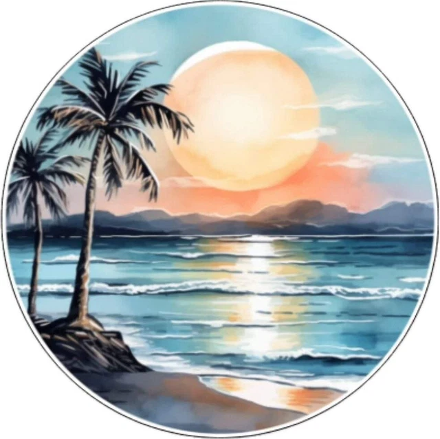 DOPASTICKER Beach Sunset Sticker Phone Decal Water Bottle Stickers ...