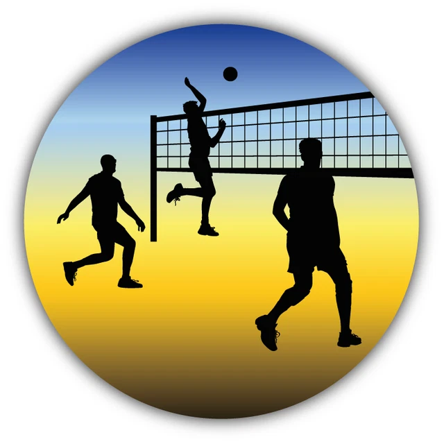 DOPASTICKER Beach Volleyball Players Sticker Decal Phone Decal Water ...