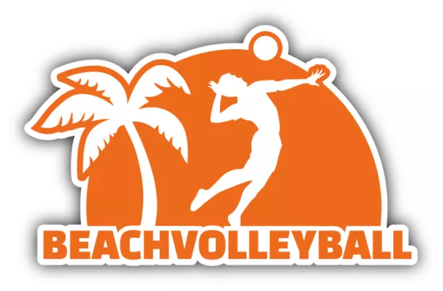 DOPASTICKER Beach Volleyball Sticker Decal Phone Decal Water Bottle ...