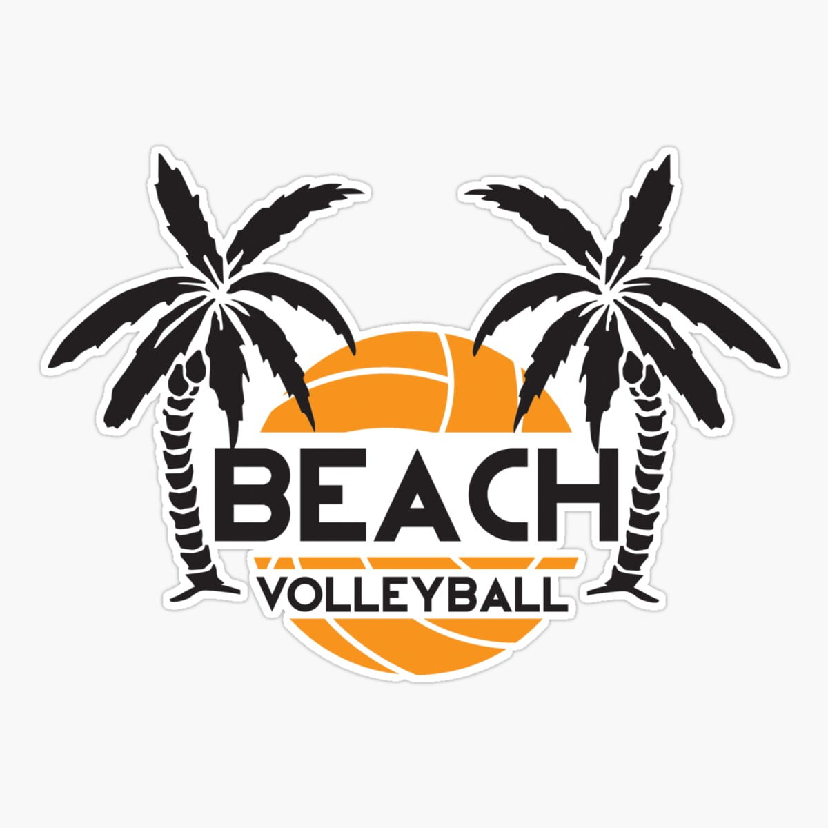 DOPASTICKER Beach Volleyball Sticker, Phone Sticker Water Bottle ...