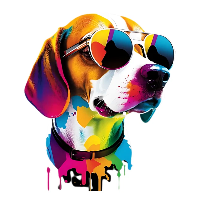 DOPASTICKER Beagle Sunglasses Sticker Street Art Urban Edgy Grunge Punk ...