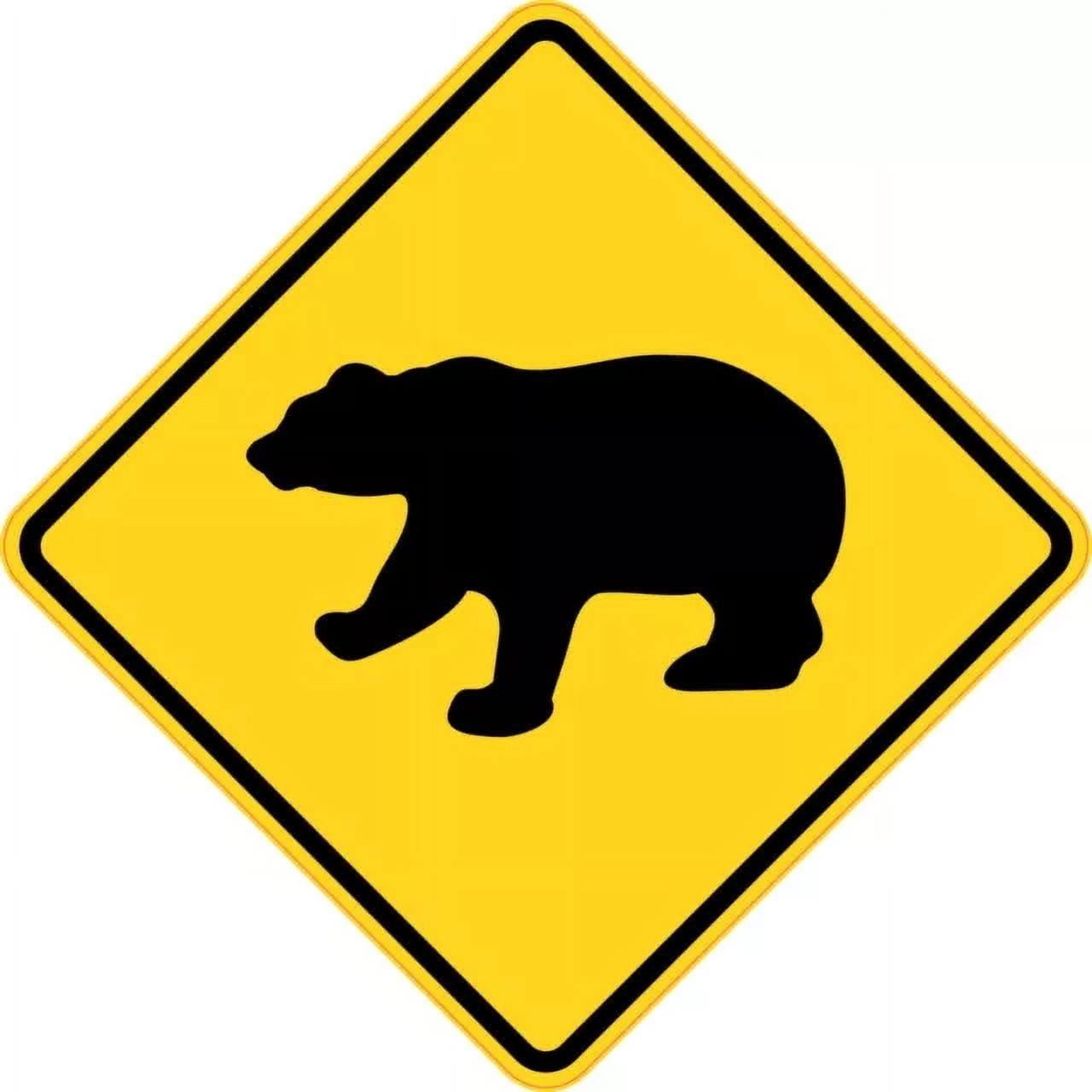 DOPASTICKER Bear Crossing Sign Window Decal Decorative Laptop, Phone ...