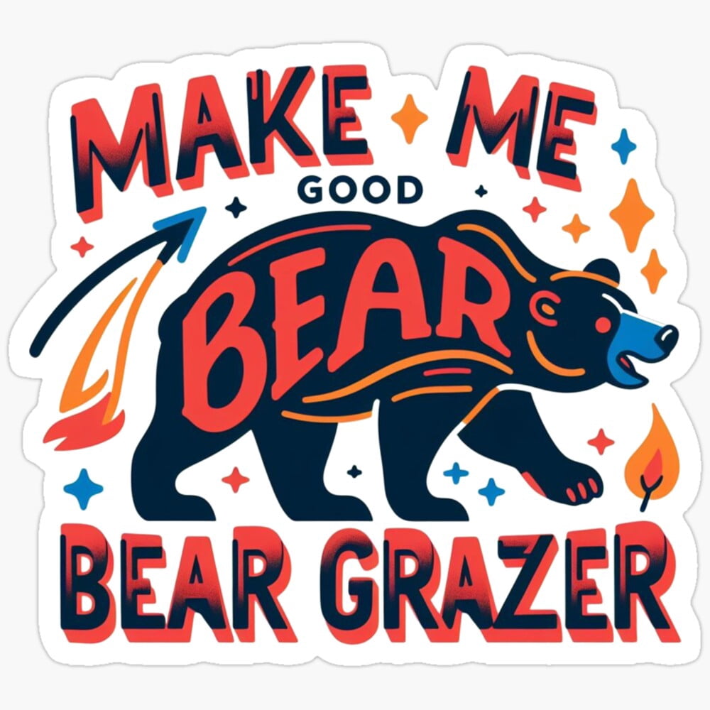 DOPASTICKER Bear Grazer 128 Sticker Phone Decal Water Bottle Stickers ...
