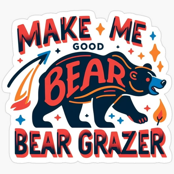 DOPASTICKER Bear Grazer 128 Sticker Phone Decal Water Bottle Stickers ...