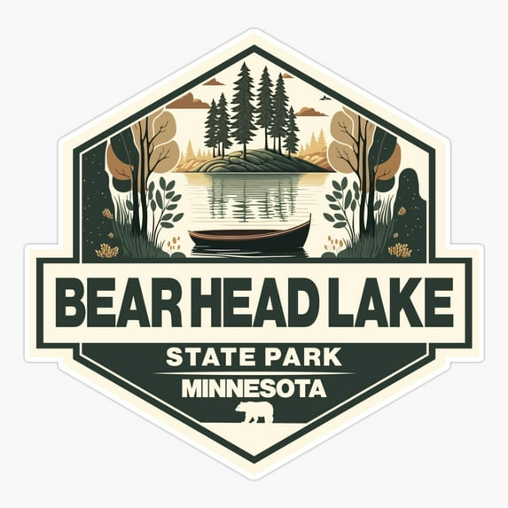 DOPASTICKER Bear Head Lake State Park Minnesota Travel Art Badge ...