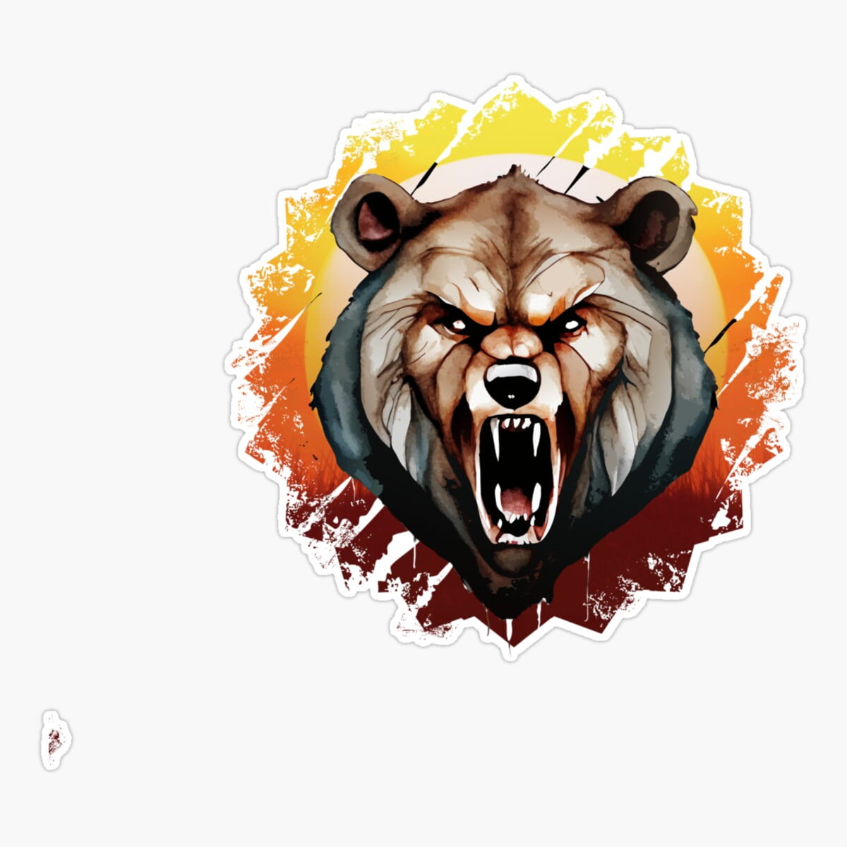 DOPASTICKER Bear Hunter Sunset Nature Sticker, Phone Sticker Car ...