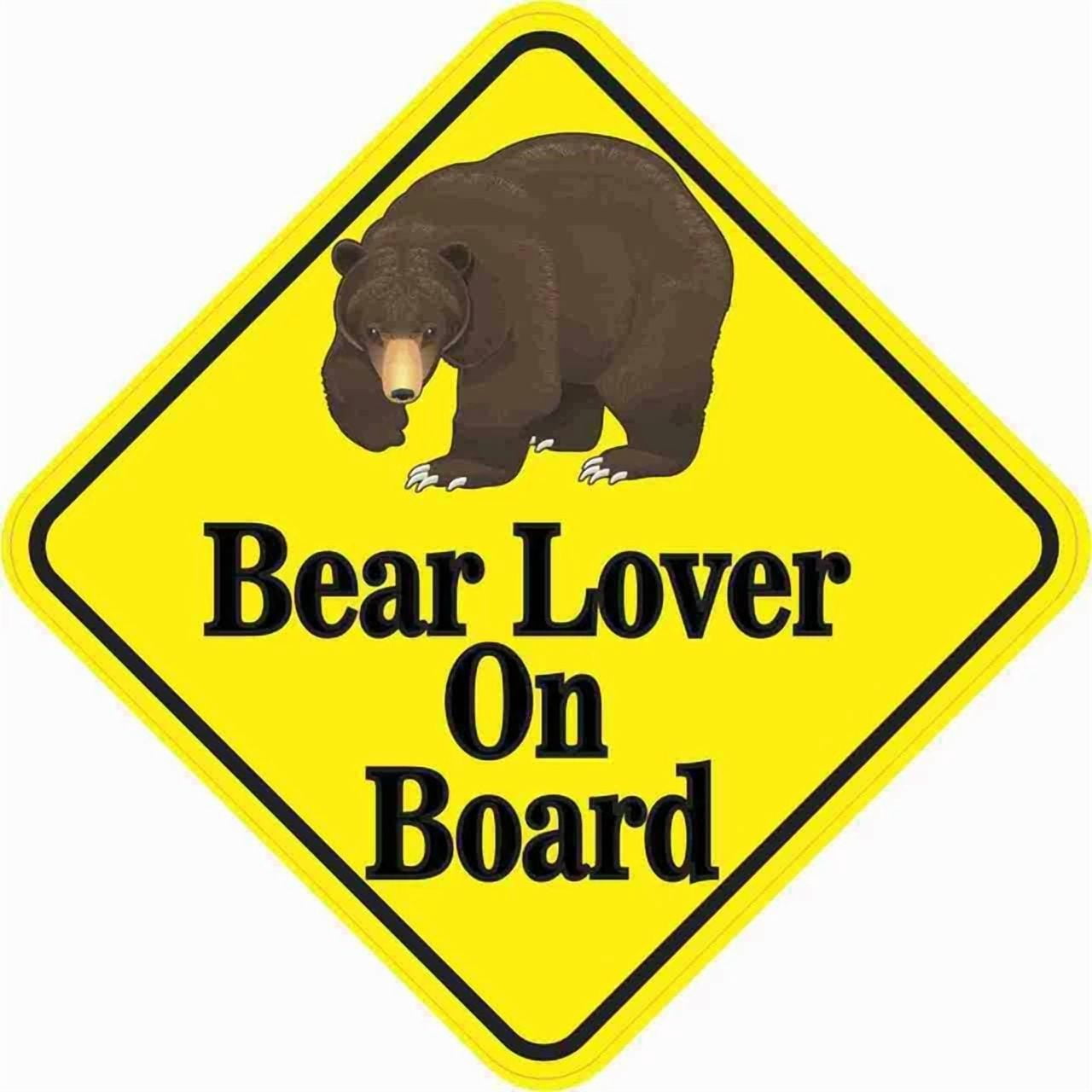 DOPASTICKER Bear Lover On Board Sticker Phone Sticker, Latop Sticker ...