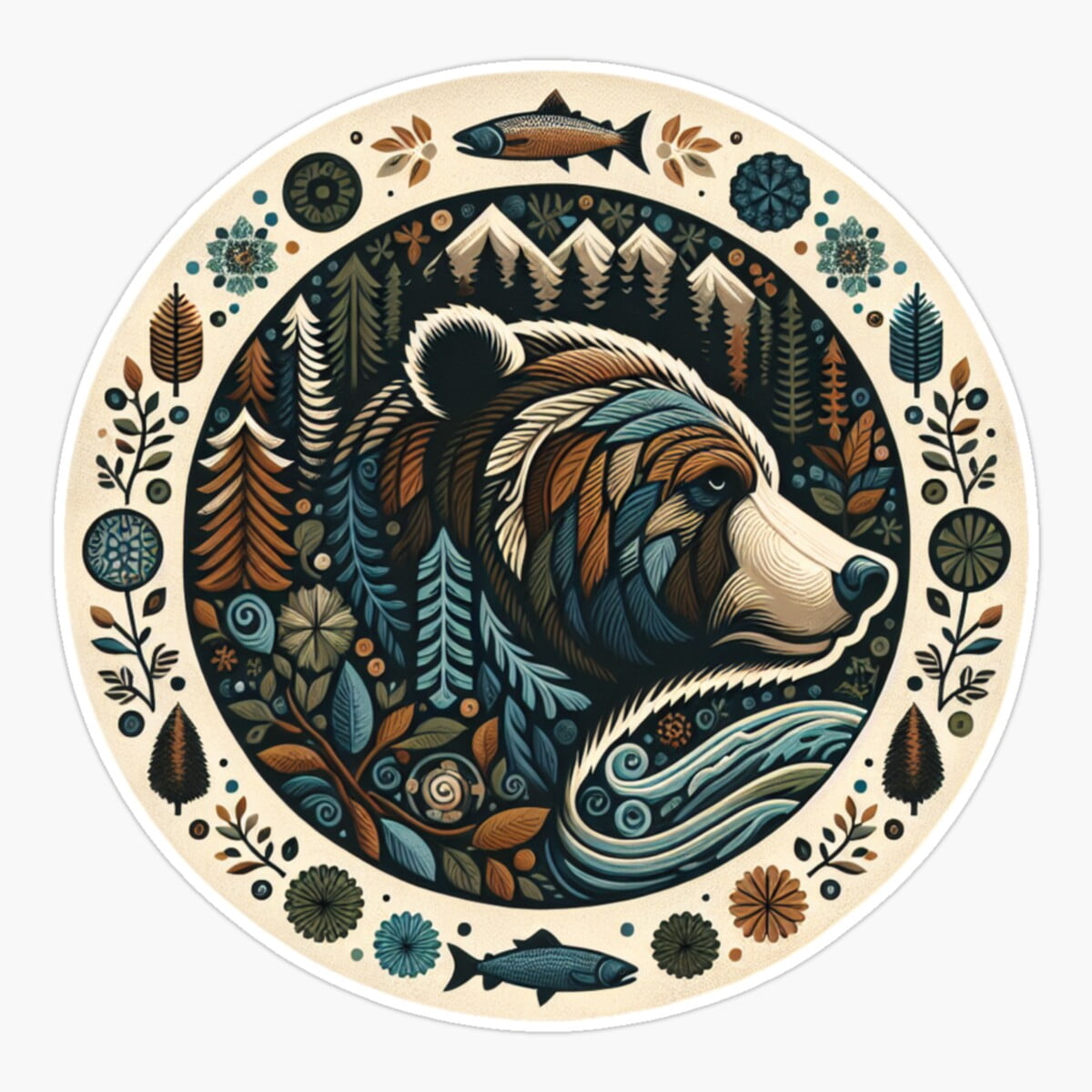 DOPASTICKER Bear O The Pnw Sticker, Phone Sticker Car Stickers ...