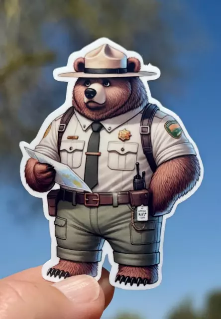 DOPASTICKER Bear Park Ranger Sticker, Decal, National Park, Animal ...