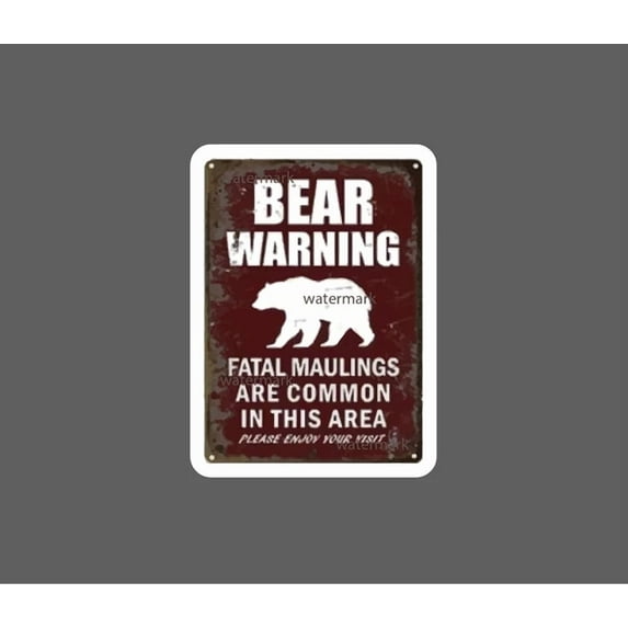 DOPASTICKER Bear Warning Sticker Fatal Maulings Sticker Phone Sticker ...