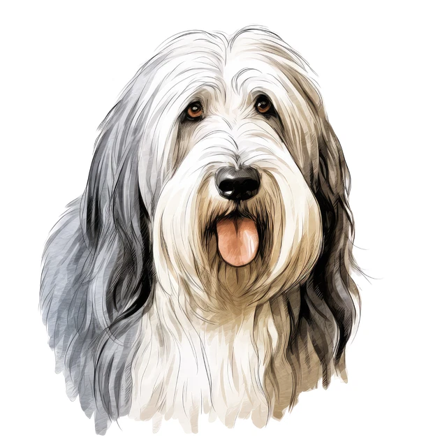 DOPASTICKER Bearded Collie Car Sticker Dogs Sticker Phone Sticker ...