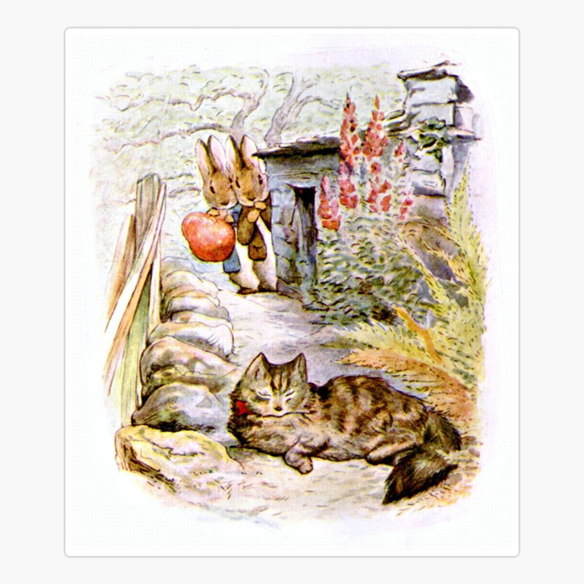 DOPASTICKER Beatrix Potter - Peter And Benjamin Sneak Past The Cat ...
