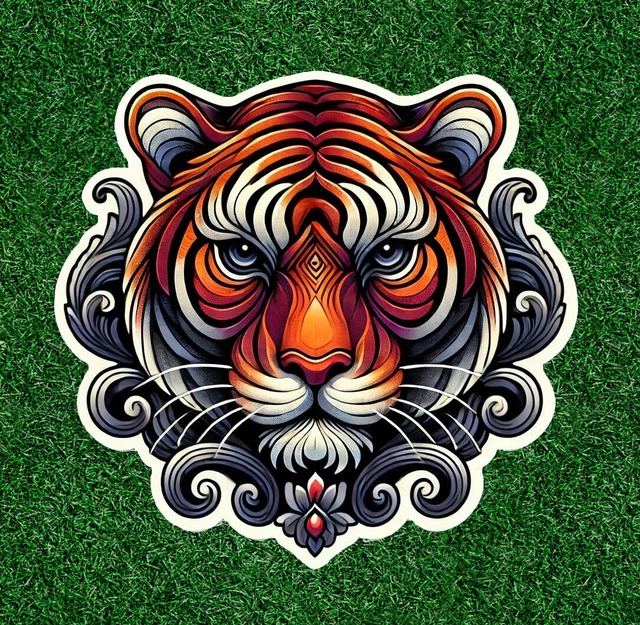 DOPASTICKER Beautiful Bengal Tiger Sticker Decal Phone Decal Water ...