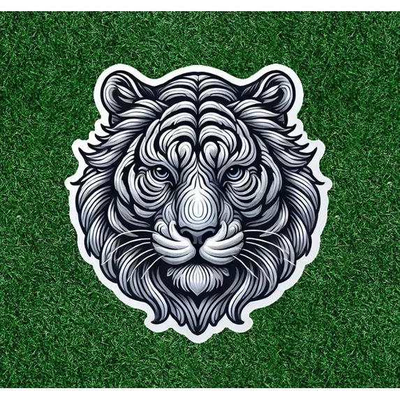 DOPASTICKER Beautiful Bengal White Tiger Sticker Decal Phone Decal ...