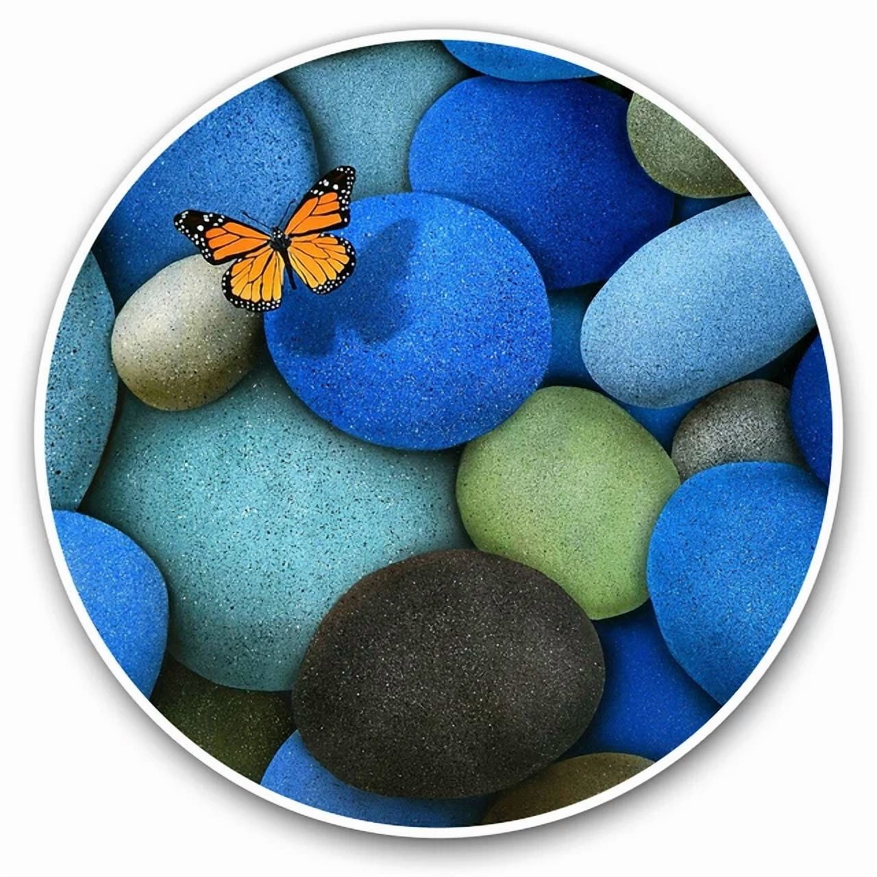 DOPASTICKER Beautiful Blue Pebbles Beach Seaside Cool Gift, Phone ...