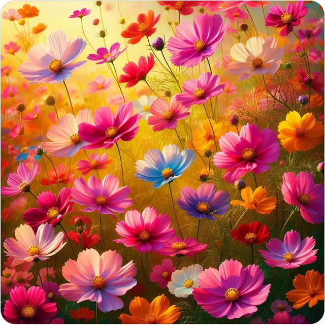 DOPASTICKER Beautiful Cosmos Flowers Sticker Decal Phone Decal Water ...