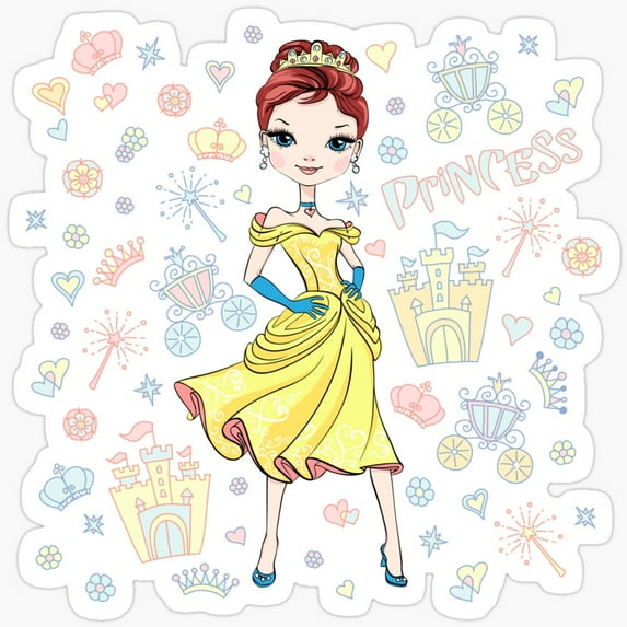 DOPASTICKER Beautiful Fashion Girl Princess, Perfect Birthday Gift ...