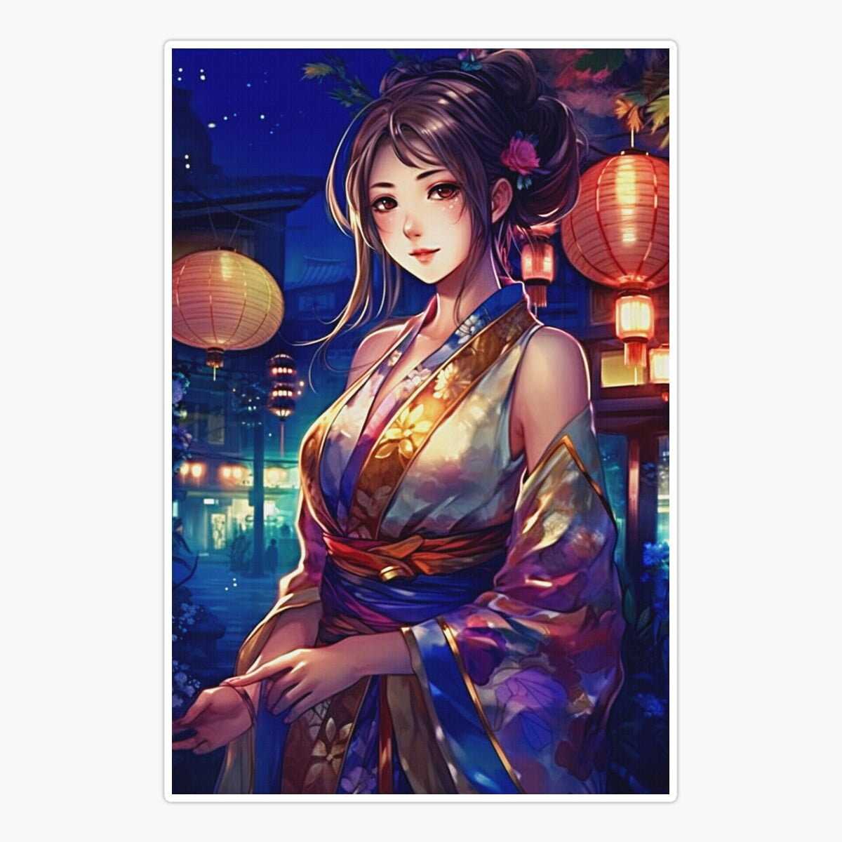 DOPASTICKER Beautiful Girl. Sticker, Phone Sticker Water Bottle Sticker ...