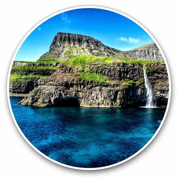 DOPASTICKER Beautiful Hawaii Waterfall Nature Cool Gift Decorative ...