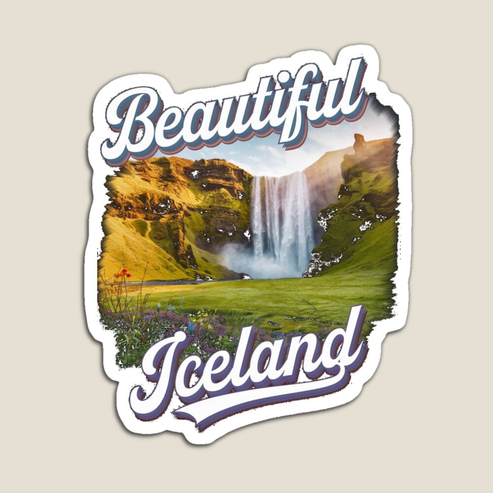 DOPASTICKER Beautiful Iceland - Iceland Wrfall - Iceland Mysteries ...