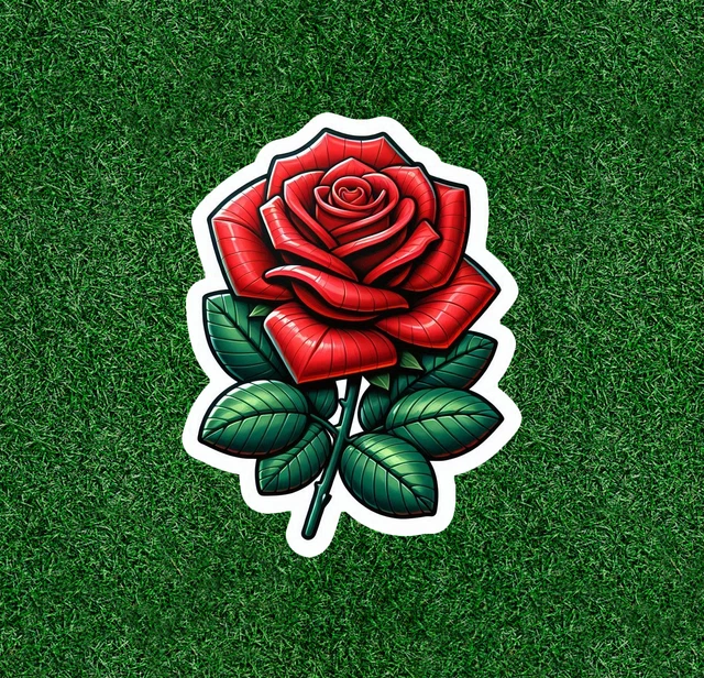 DOPASTICKER Beautiful Red Rose Sticker Decal Phone Decal Water Bottle ...