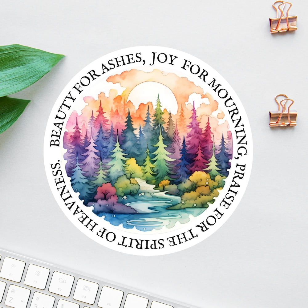DOPASTICKER Beauty For Ashes Sticker, Affirmation Stickers, Laptop ...