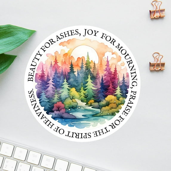 DOPASTICKER Beauty For Ashes Sticker, Affirmation Stickers, Laptop ...
