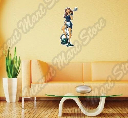 DOPASTICKER Beauty House Maid Housekeeper Vacuum Cleaner Wall Sticker ...