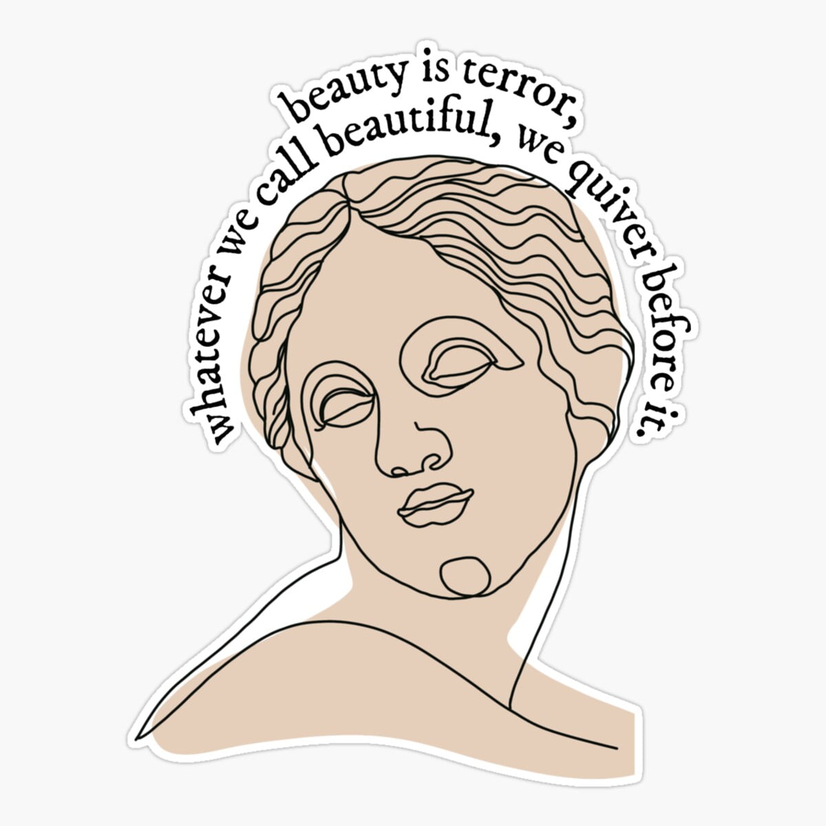 DOPASTICKER Beauty Is Terror Ii Sticker, Phone Sticker Water Bottle ...
