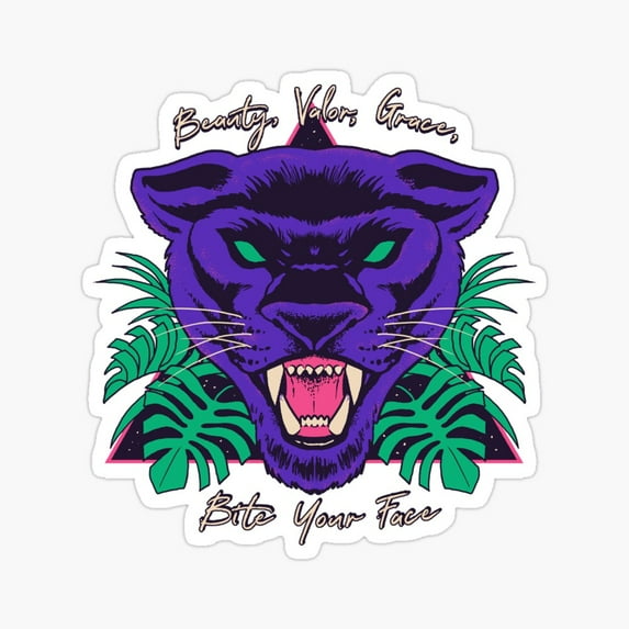 DOPASTICKER Beauty, Valor, Grace, Bite Your Face - Hot Trending Sticker ...