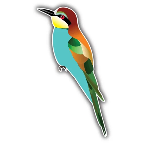 DOPASTICKER Bee Eater Bird Sticker Decal Phone Decal Water Bottle ...