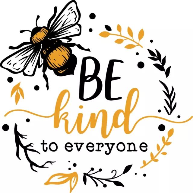 DOPASTICKER Bee Kind Quote Sticker Pun Insect Hive Animal Pollen Peace ...