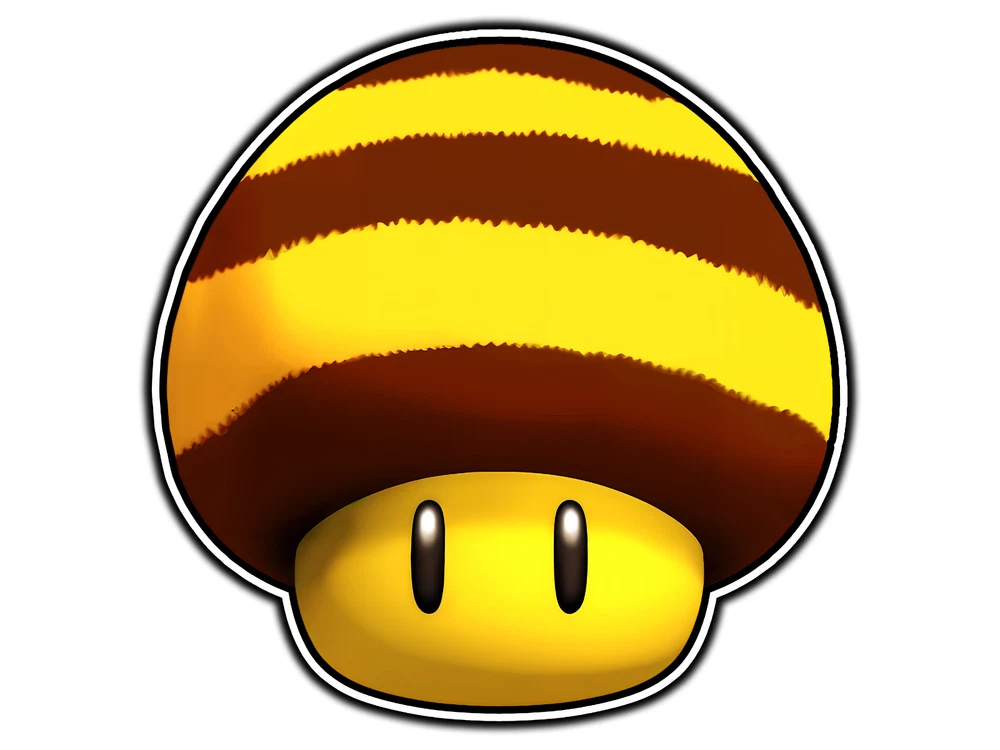 DOPASTICKER Bee Mushroom Power Up Sticker Decal Phone Decal Water ...