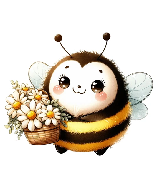 DOPASTICKER Bee Sticker Sun Honey Home Hive Cute Flowers Sweet Lovely ...