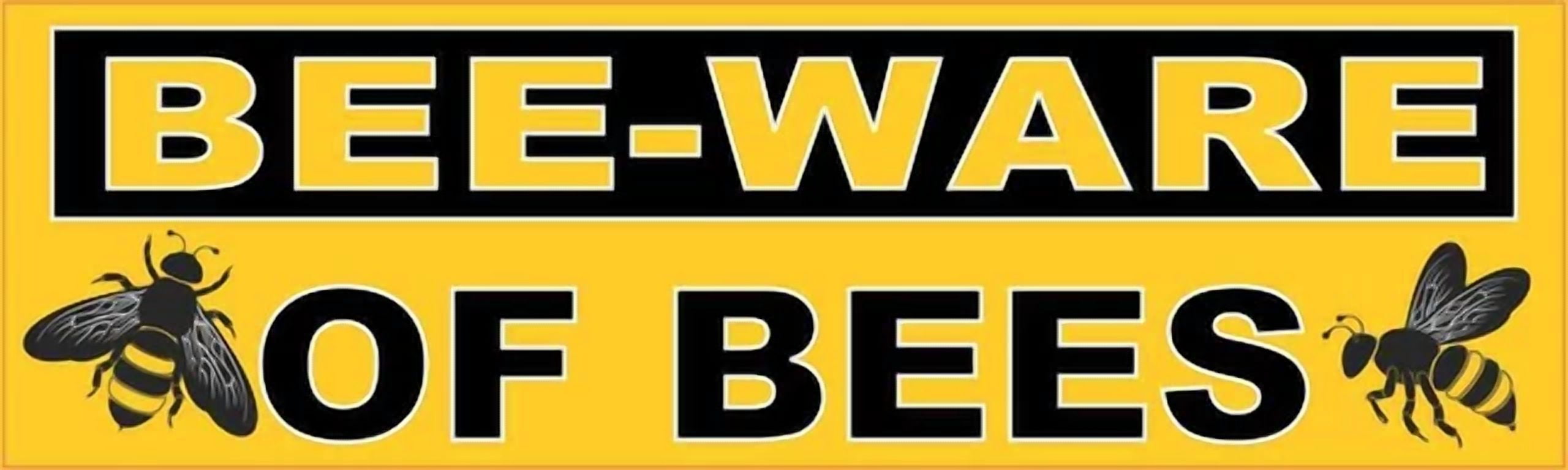 DOPASTICKER Bee-Ware Of Bees Sticker Phone Sticker, Latop Sticker ...