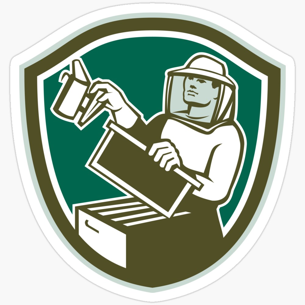 DOPASTICKER Beekeeper Honey Farmer Apiarist Apiculturists Glossy ...