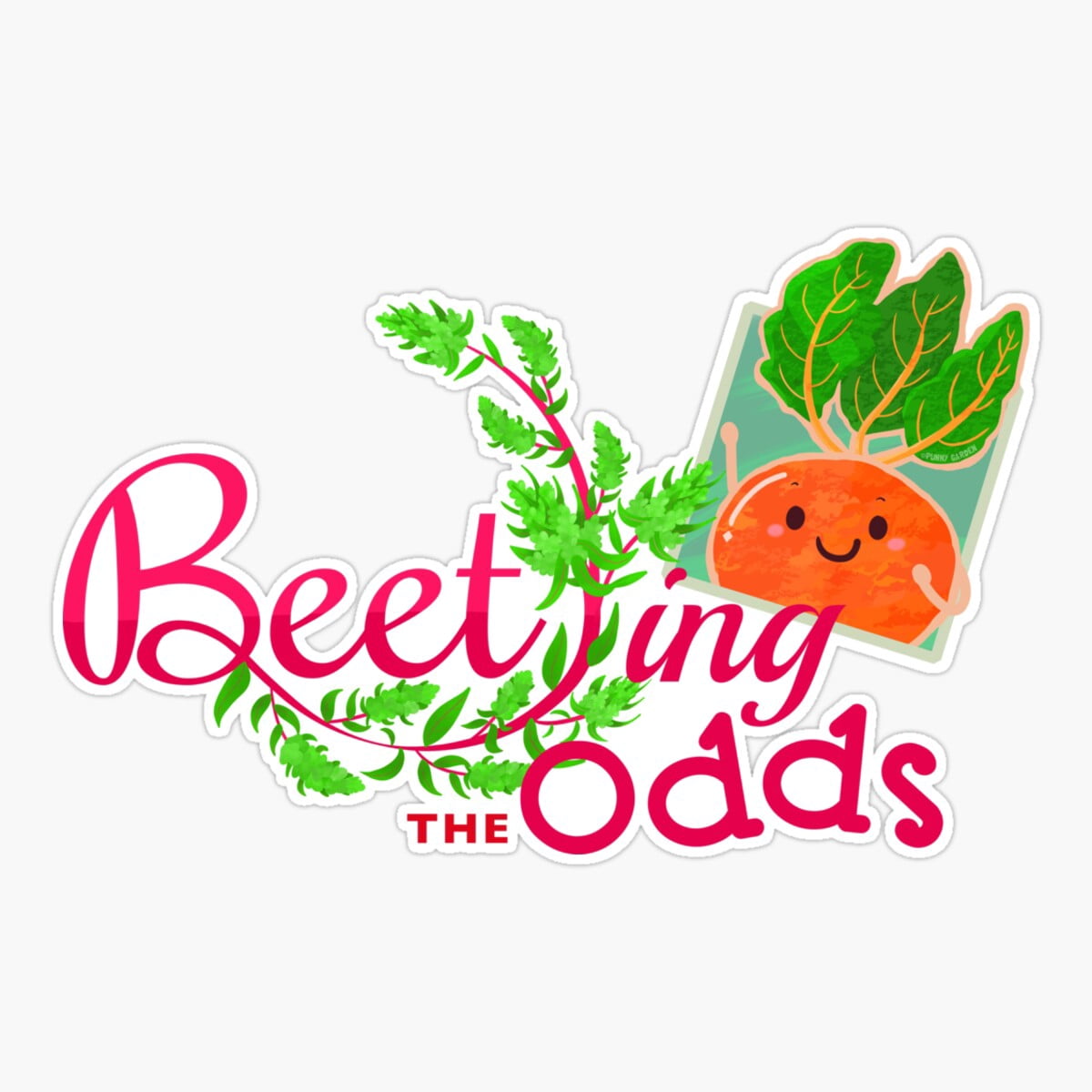 DOPASTICKER Beeting The Odds, Punny Garden Sticker, Phone Sticker Car ...