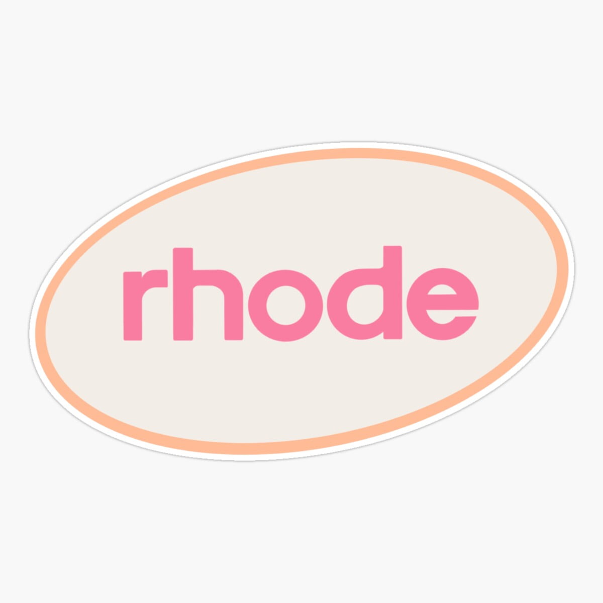 DOPASTICKER Beige Logo Sticker, Phone Sticker Water Bottle Sticker Car ...