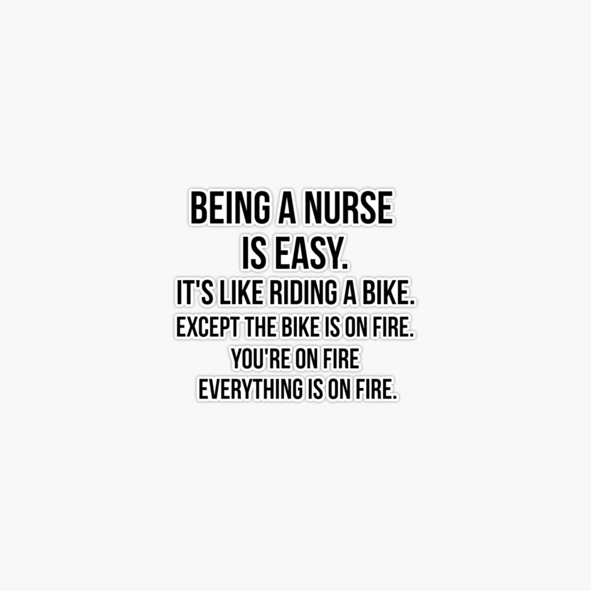 DOPASTICKER Being A Nurse Sticker, Phone Sticker Car Stickers, Birthday ...